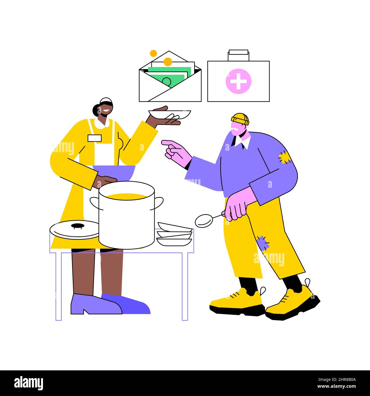 Social services abstract concept vector illustration. Social work ...