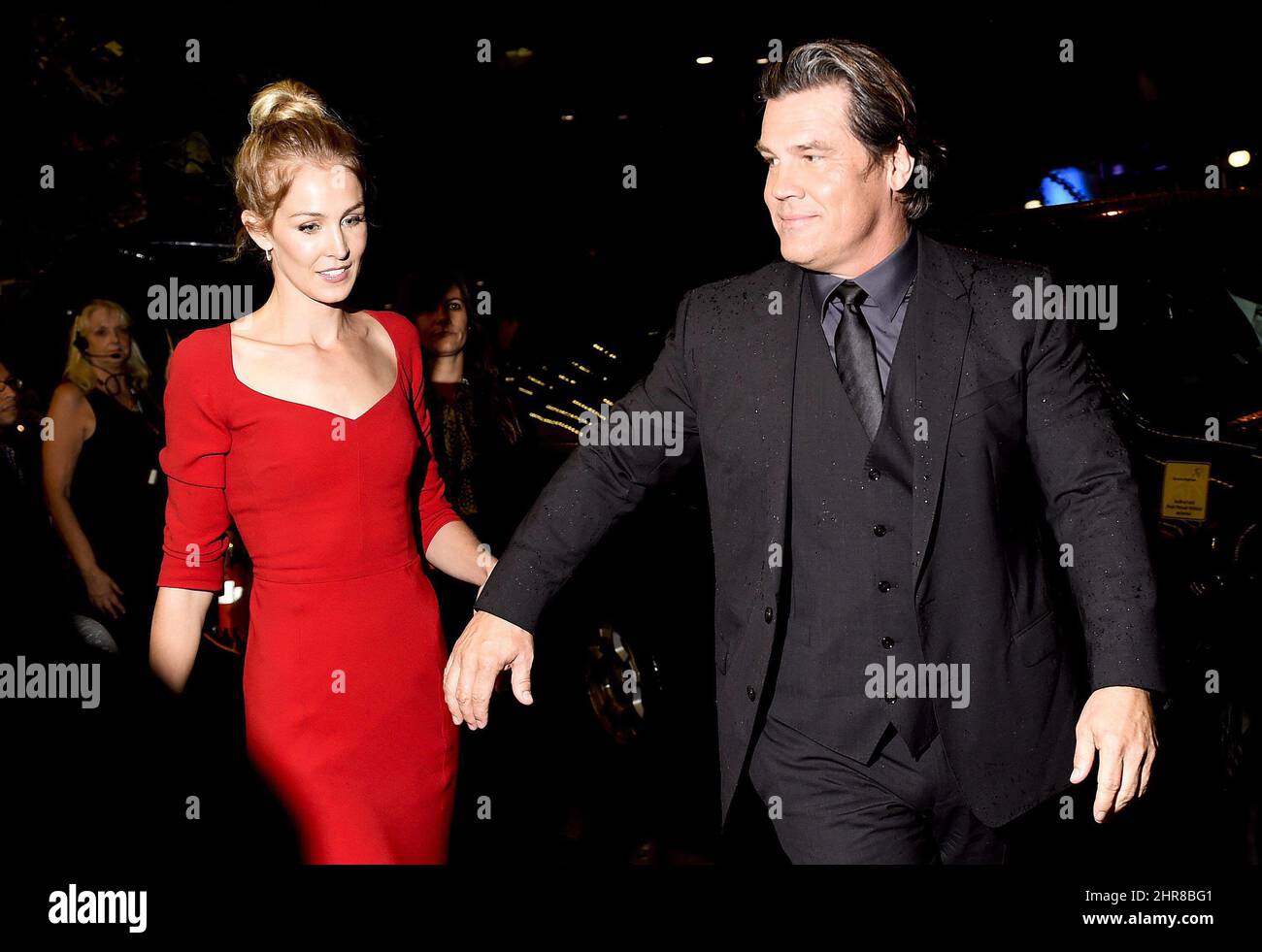 Actor Josh Brolin, right, and his fiancÃƒÂƒÃ‚Â©e Kathryn Boyd pose for ...
