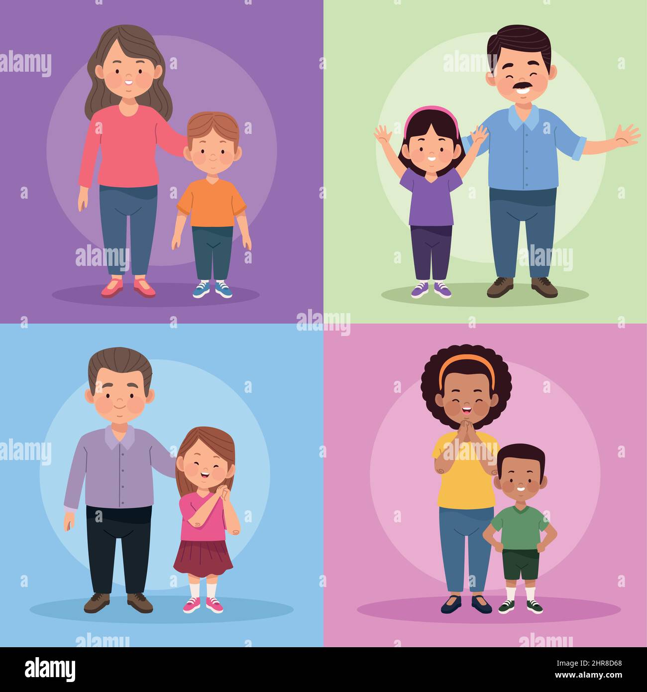 eight family members characters Stock Vector Image & Art - Alamy