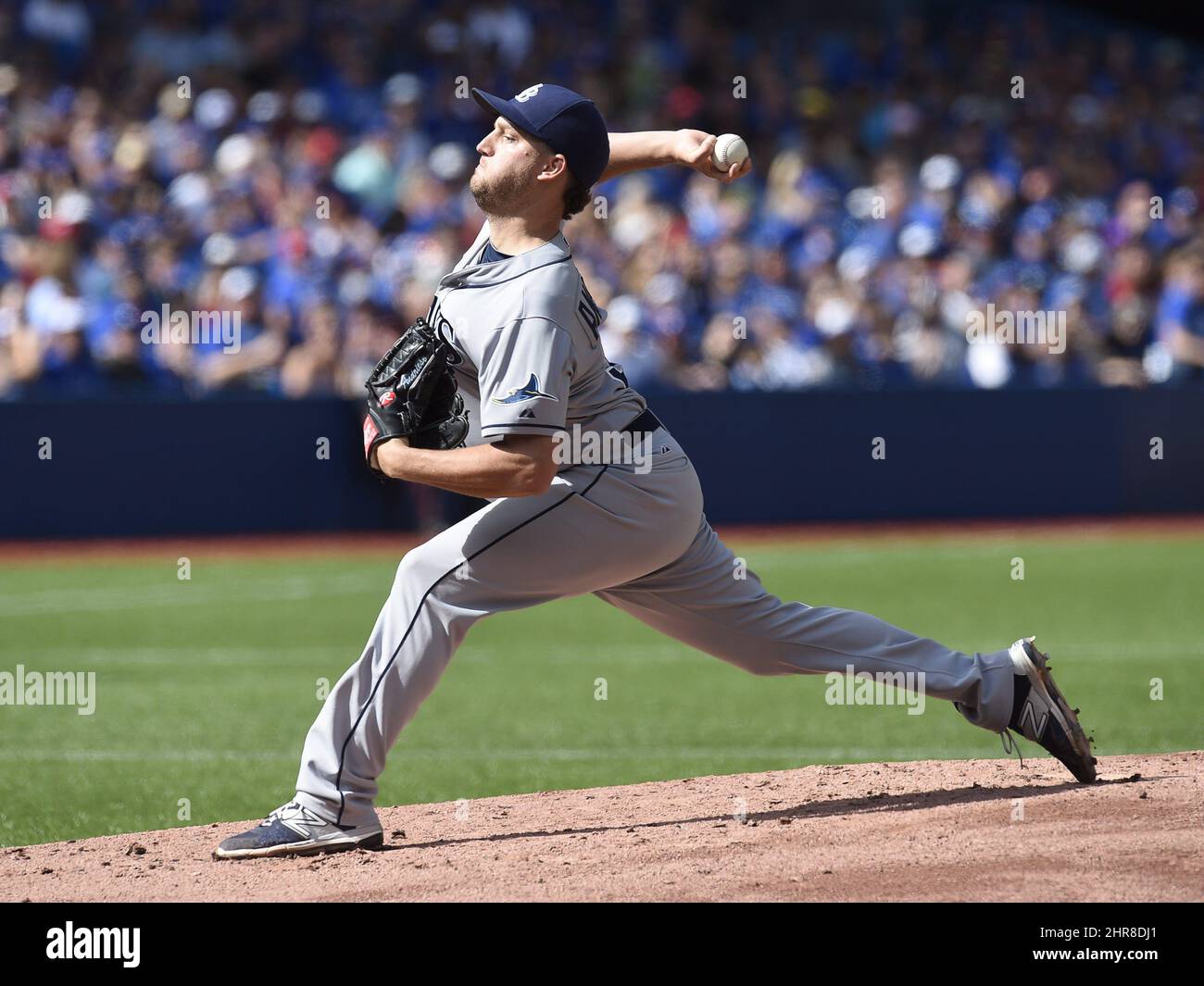 Tampa Bay Rays starting pitcher Matt Andriese throws against the ...
