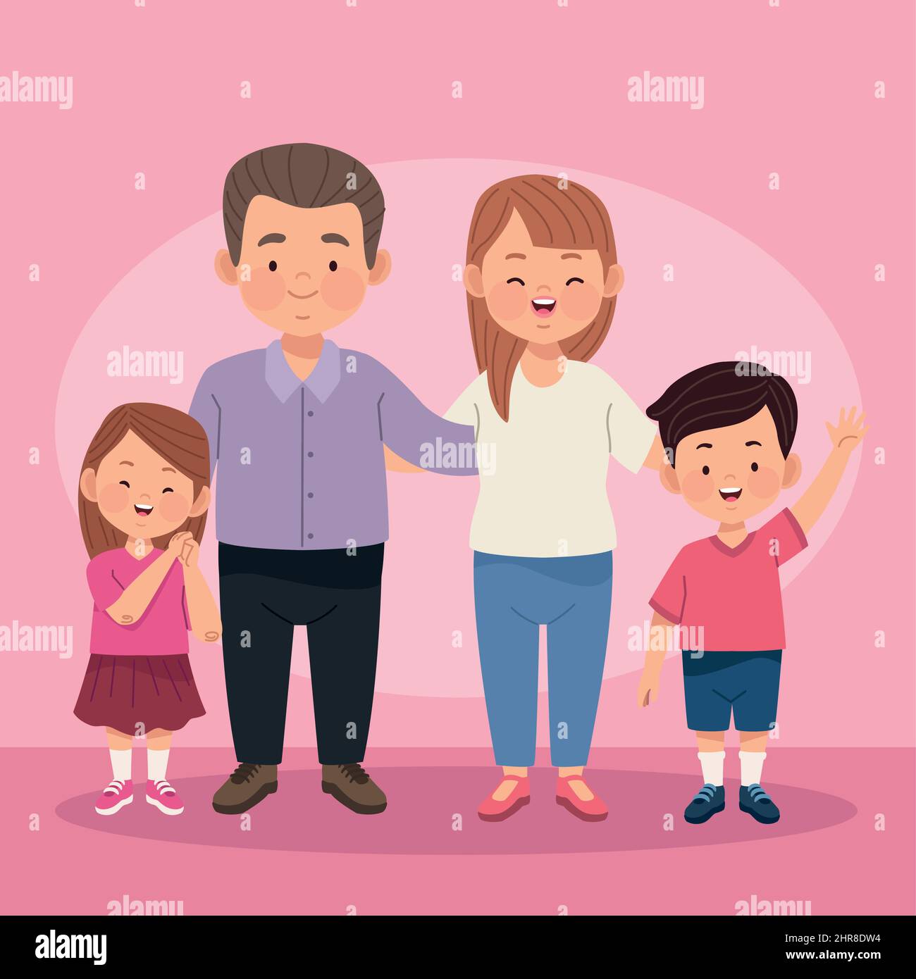 four family members characters Stock Vector Image & Art - Alamy