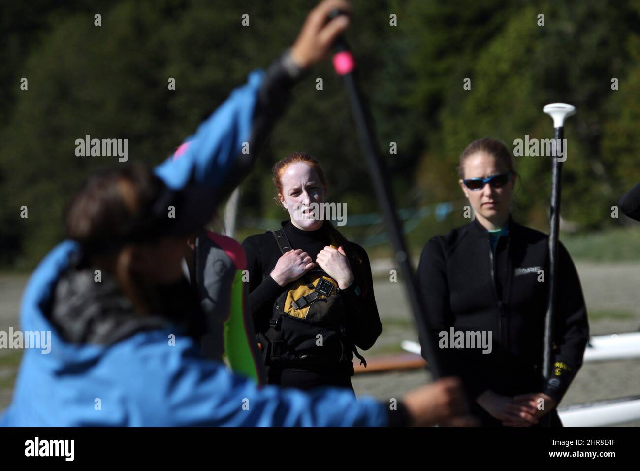 Lina Augaitis, the 2014 women's world champion racer, demonstrates ...