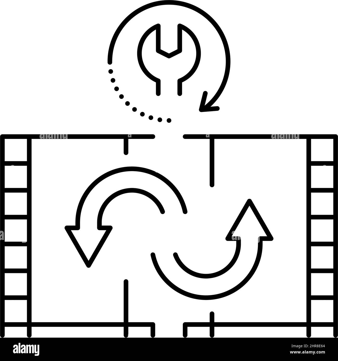 tape duplication line icon vector illustration Stock Vector Image & Art ...