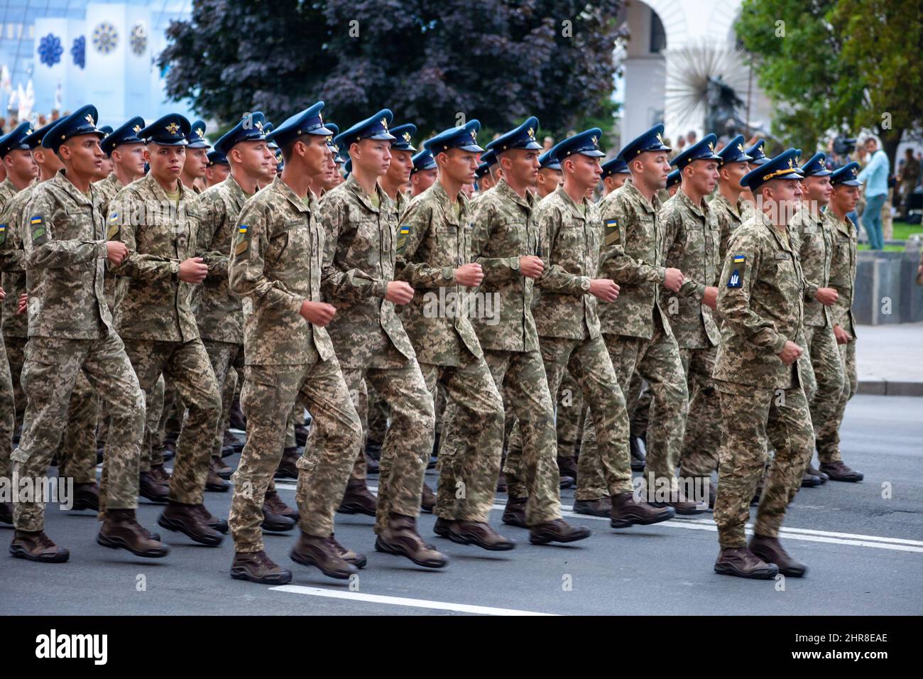 Ukraine, Kyiv - August 18, 2021: Airborne forces. Ukrainian military ...