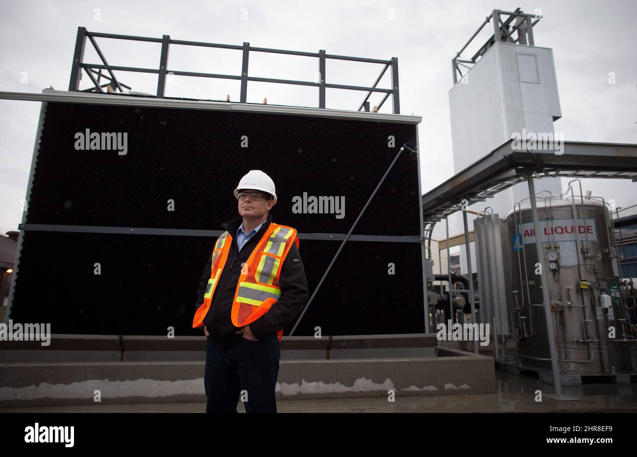 Calgary-based Carbon Engineering CEO Adrian Corless stands for a ...