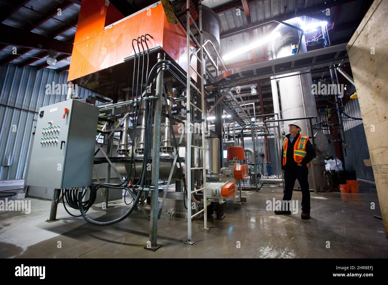 Calgary-based Carbon Engineering CEO Adrian Corless looks at the pellet ...