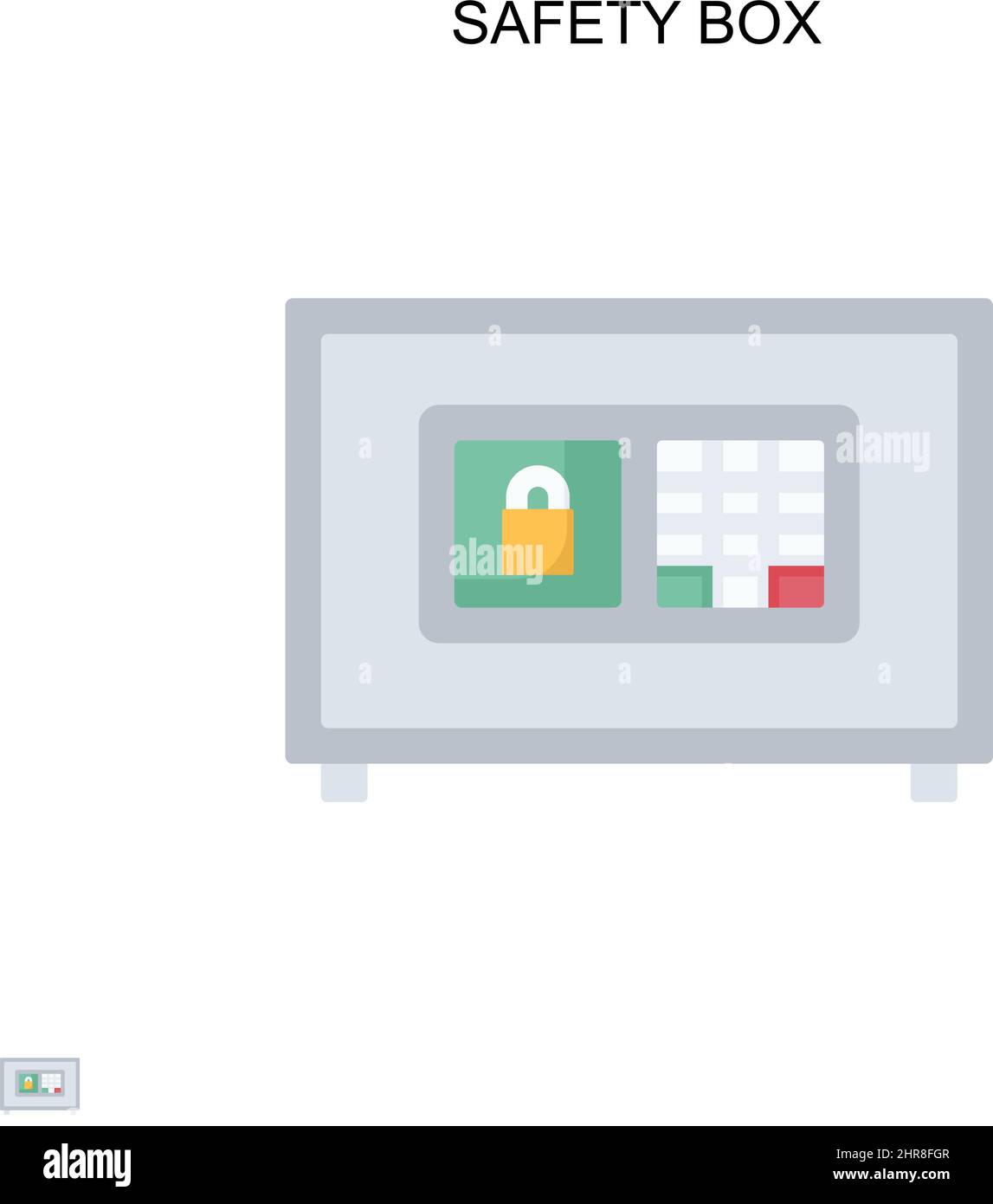 Safety box Simple vector icon. Illustration symbol design template for ...