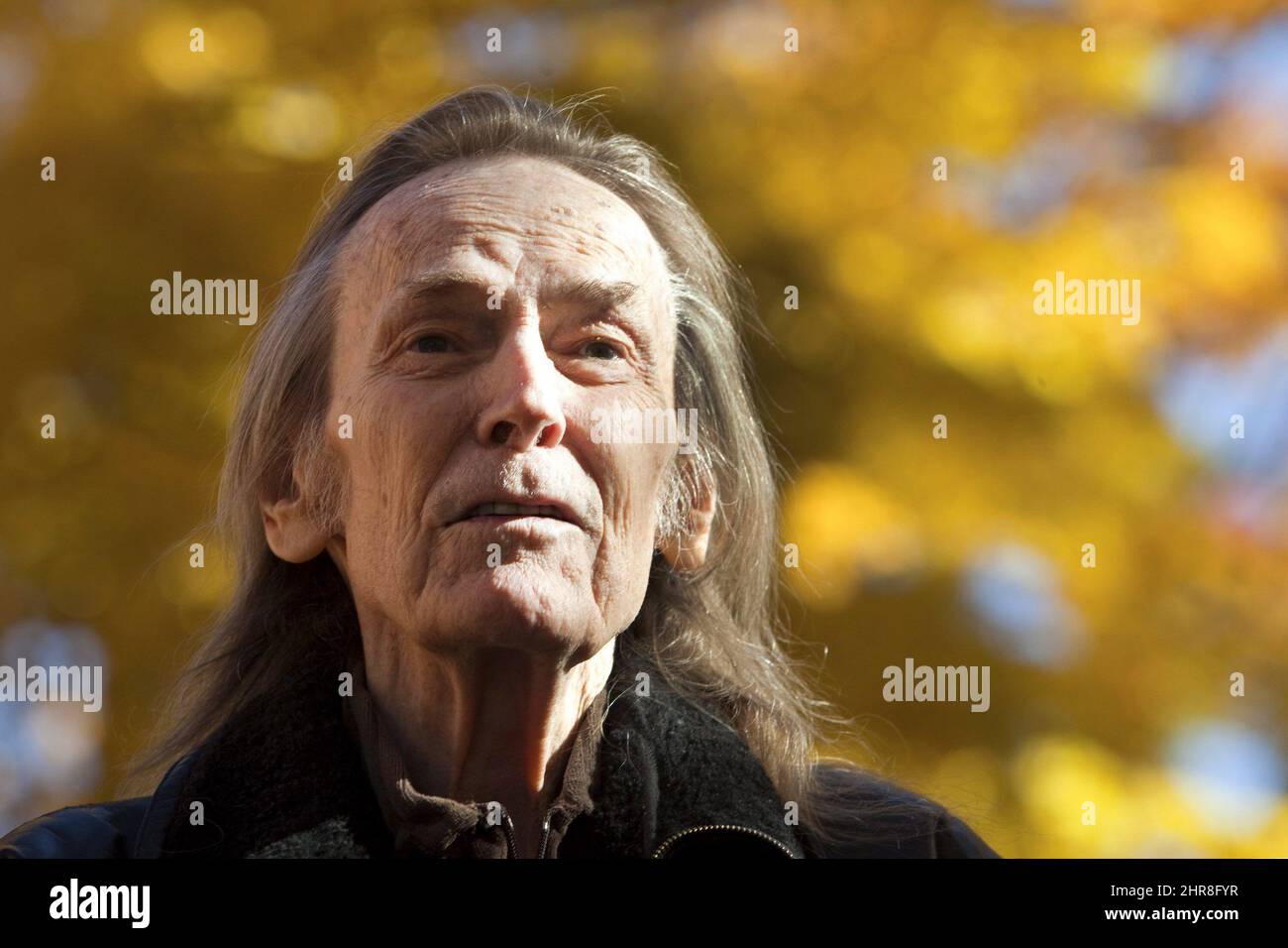 Gordon Lightfoot attends a ceremony unveiling a bronze statue in his ...