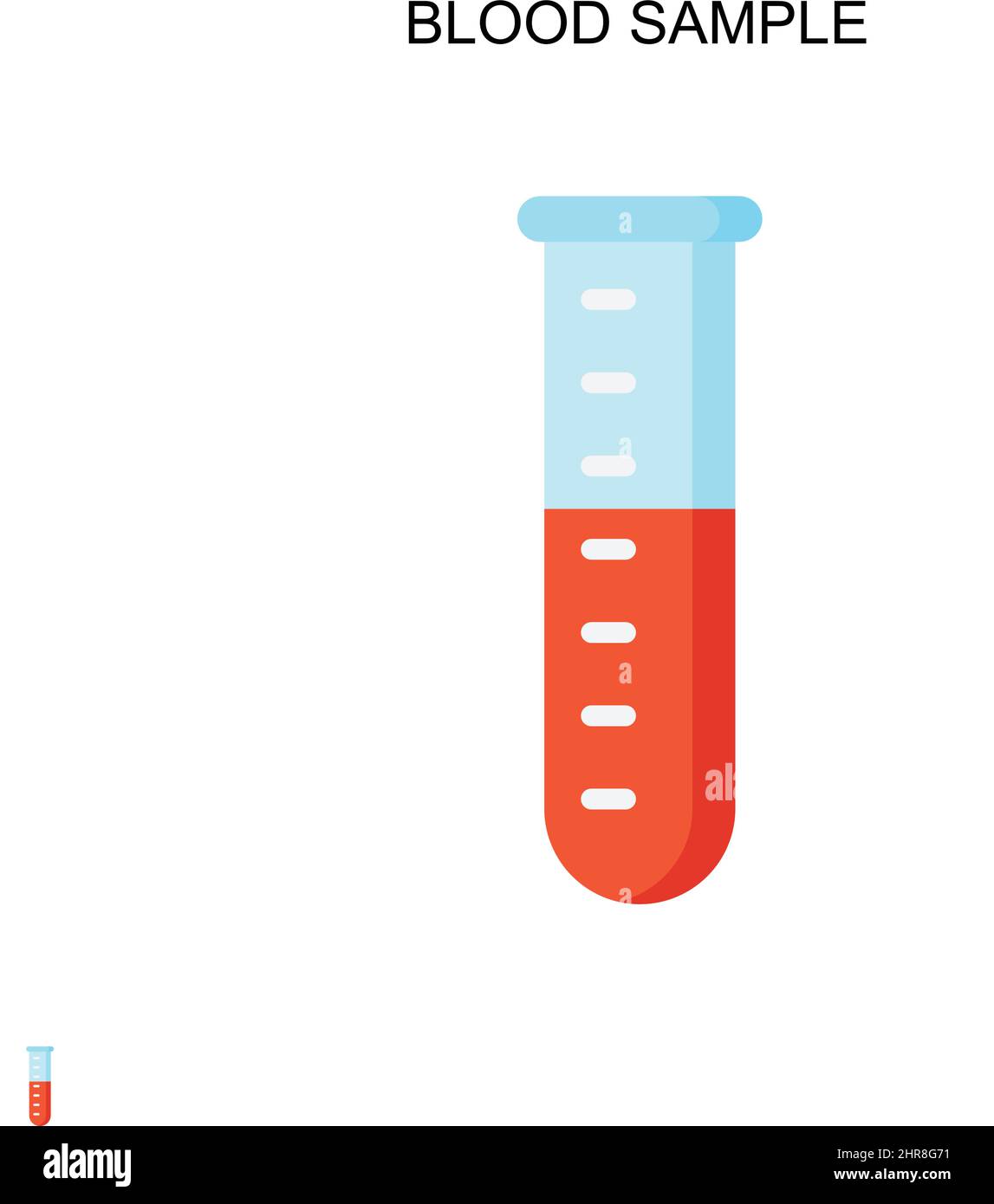 Blood sample Simple vector icon. Illustration symbol design template ...