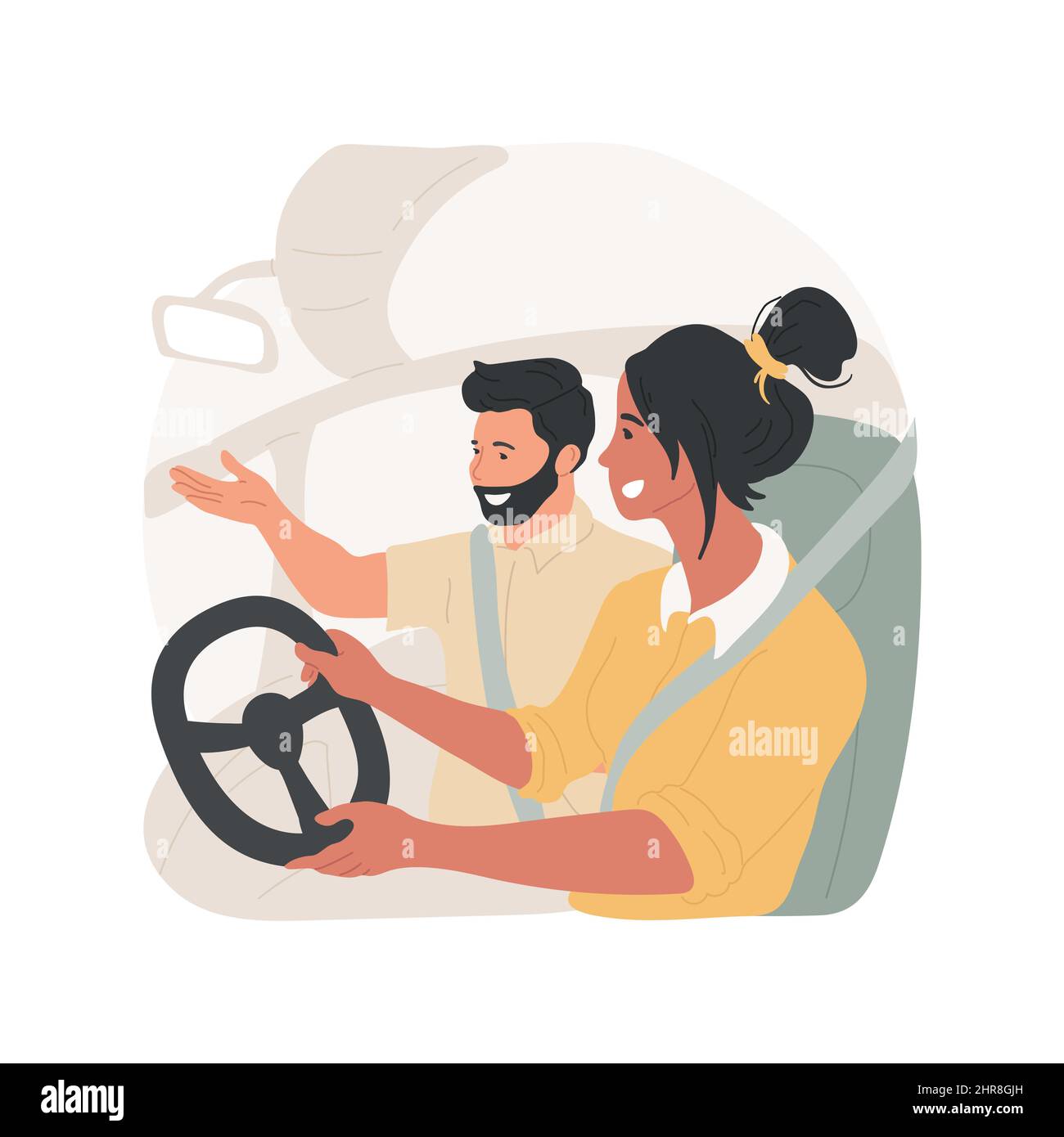 Good driving isolated cartoon vector illustration. Young teenage boy ...