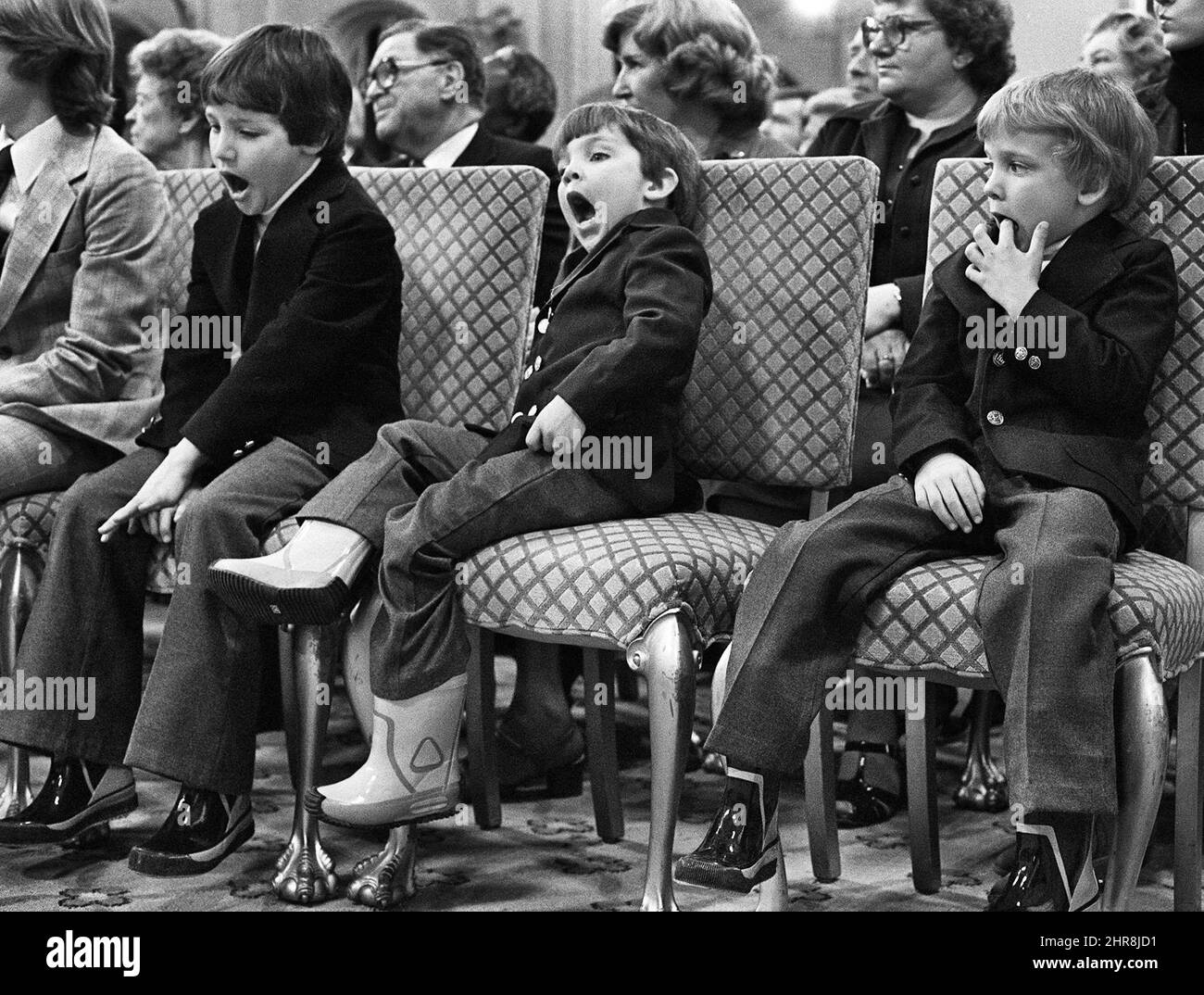 It was a big day for Dad, but a long day for the three Trudeau children ...