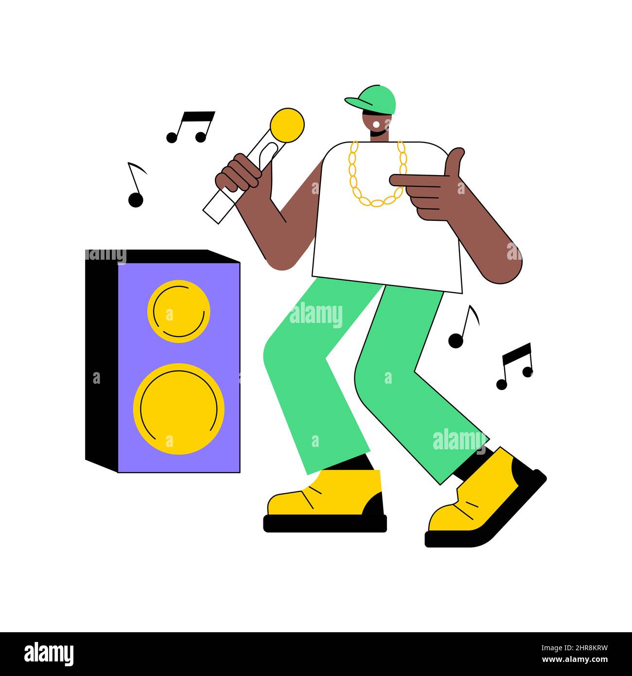 Hip-hop music abstract concept vector illustration. RAP music classes ...