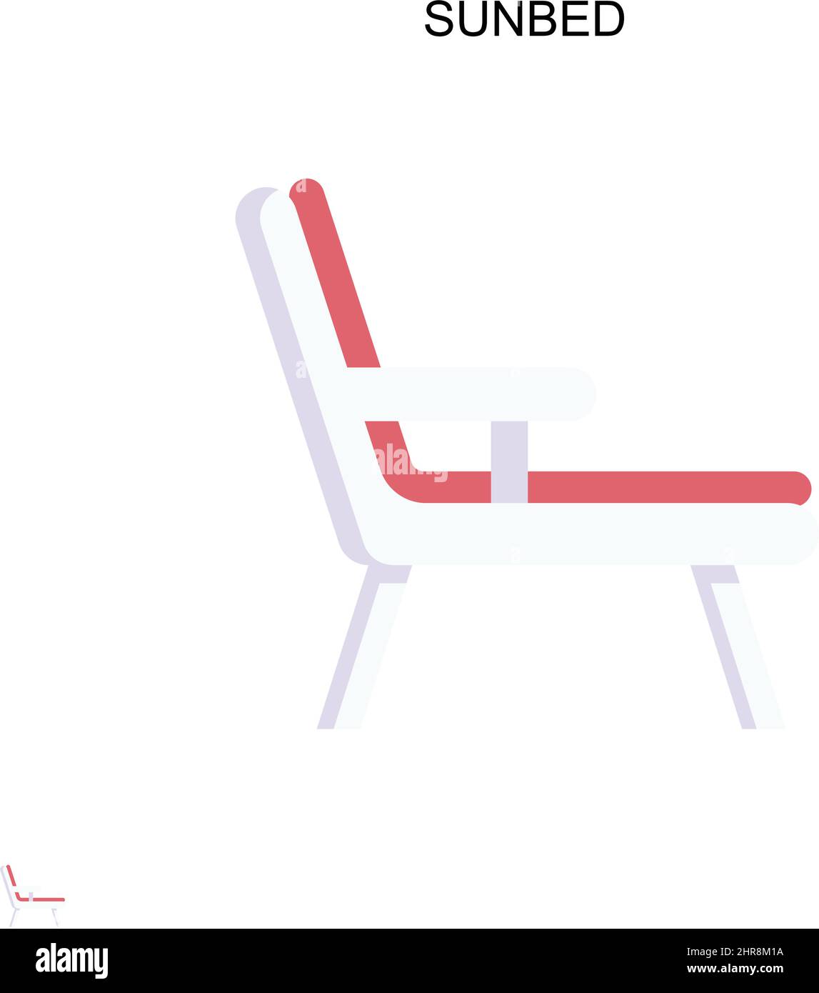 Sunbed Simple vector icon. Illustration symbol design template for web ... Sunbed Simple vector icon. Illustration symbol design template for web ...