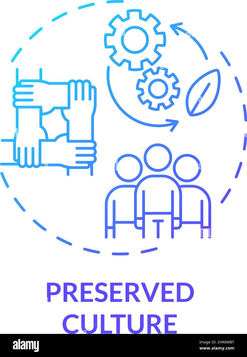 Preserved culture blue gradient concept icon Stock Vector Image & Art ...