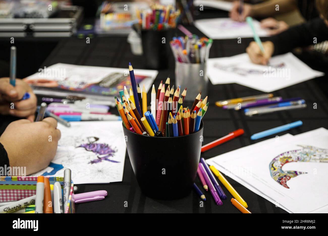 Adults colour in designs by Crystal Salamon, an illustrator and adult ...