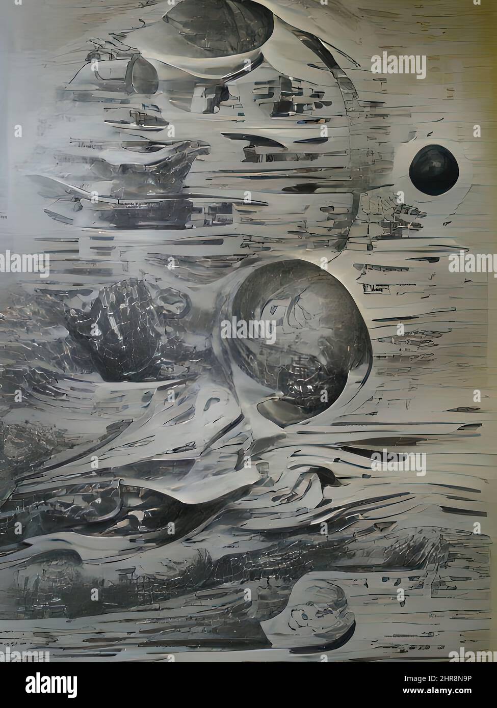 Abstract digital drawing with monotone colors Stock Photo - Alamy