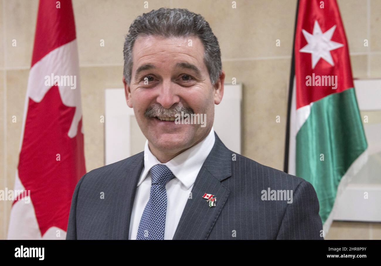 Canadian ambassador to Jordan and Iraq Bruno Saccomani is seen at the ...