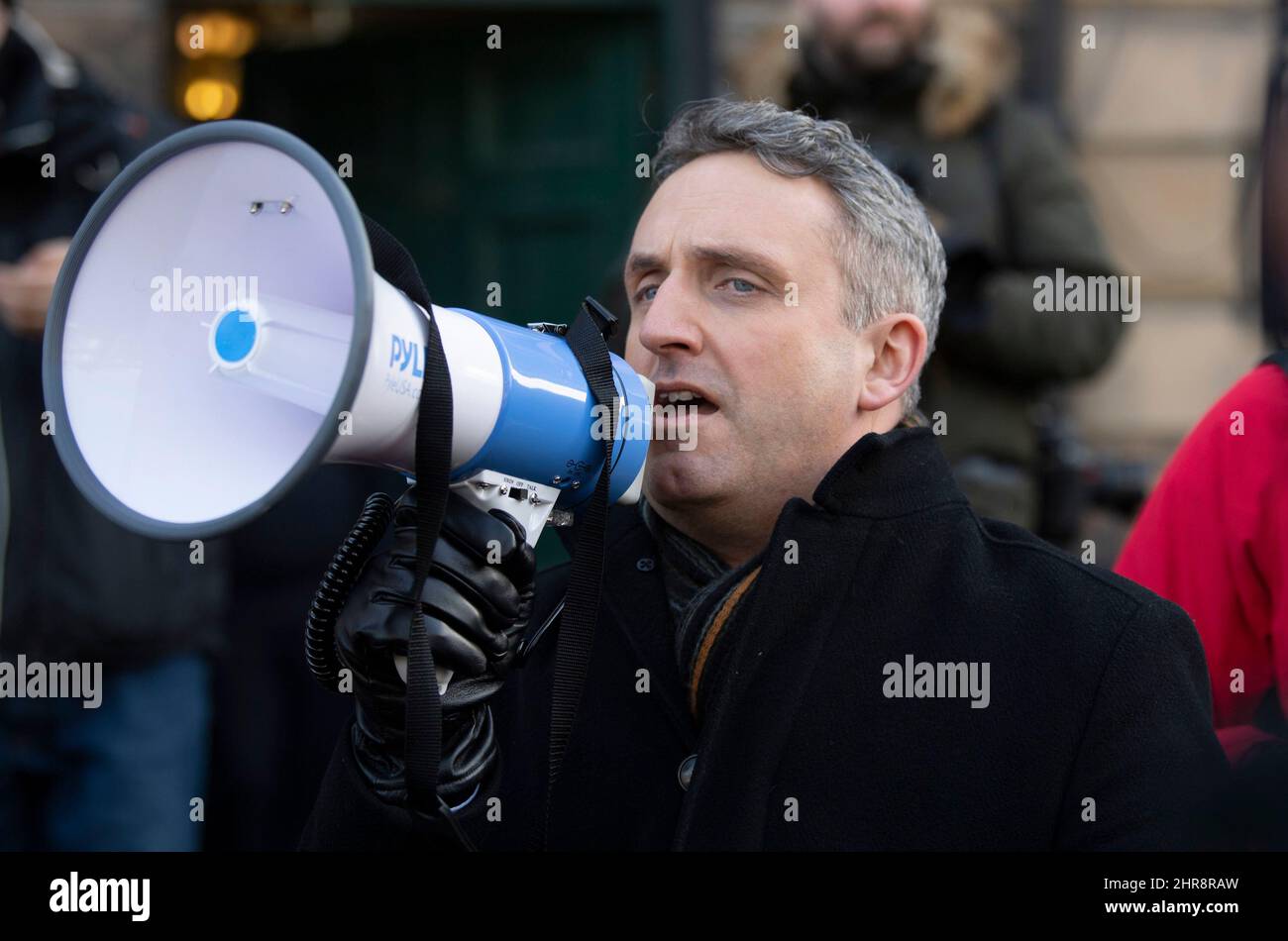Scottish Liberal Democrat Leader Alex Cole-Hamilton takes part in a ...