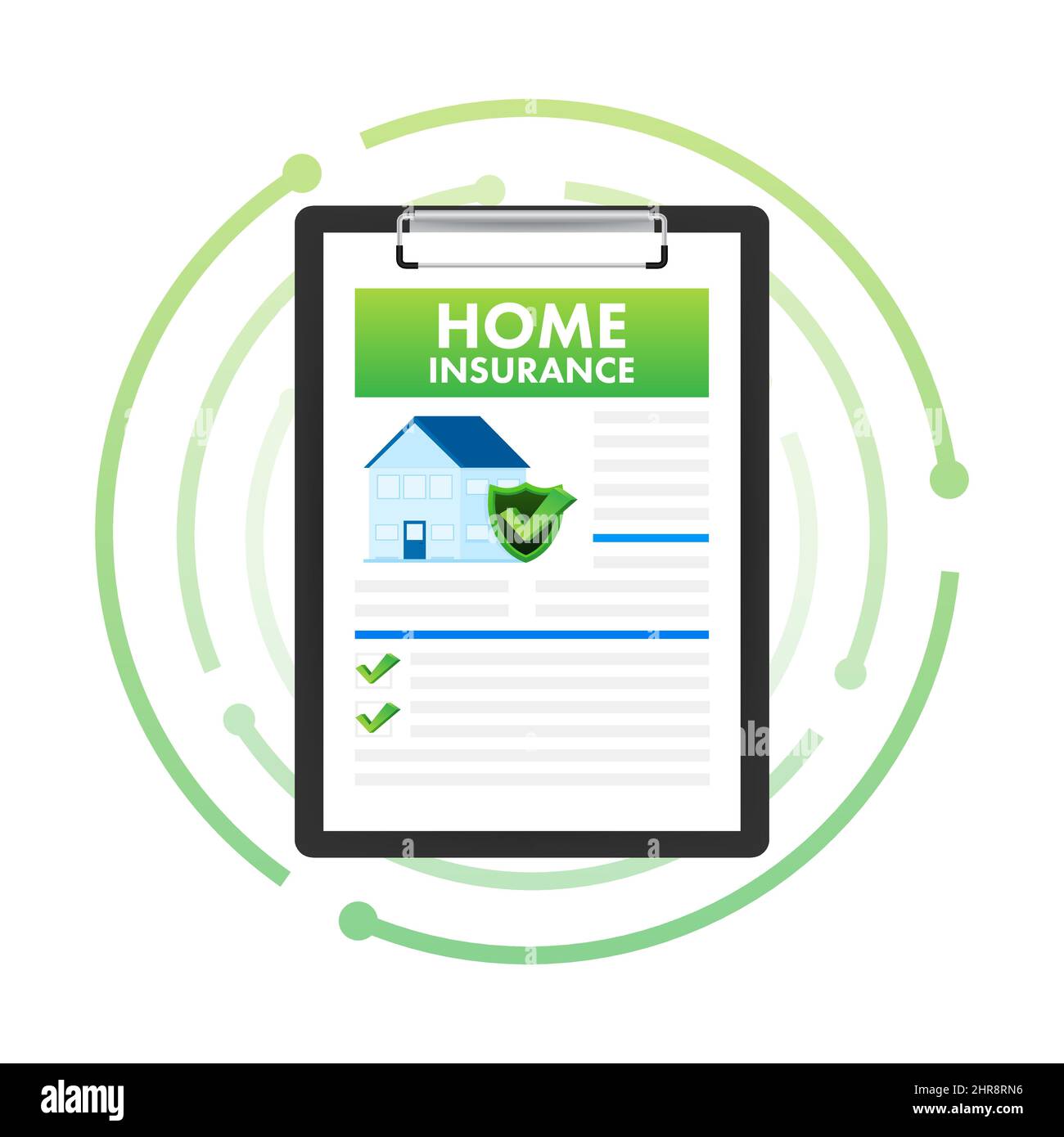 Home insurance policy services. Home safety security. Vector stock ...