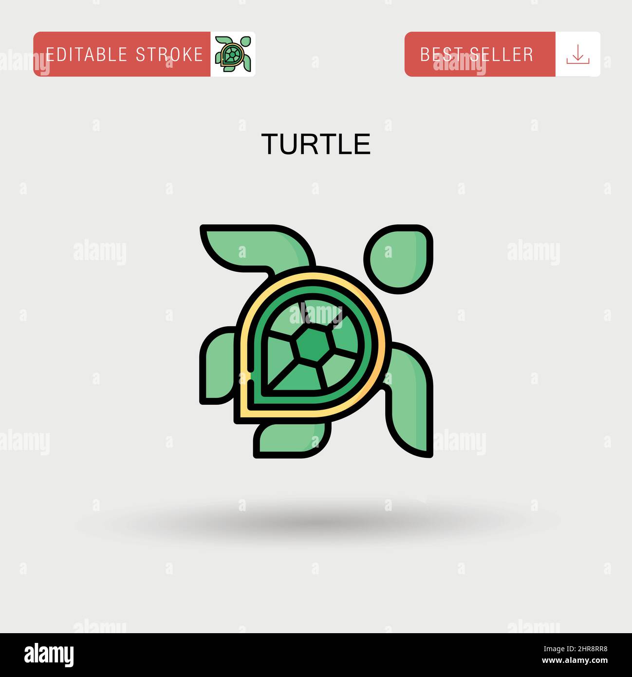 Turtle sea silhouette icon hi-res stock photography and images - Alamy