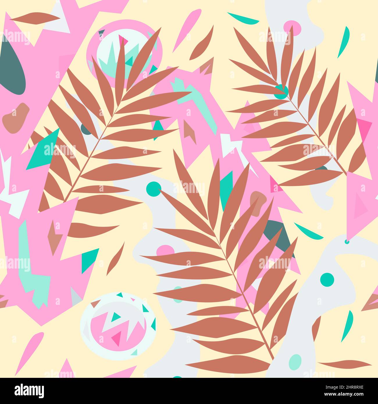 Abstract pink fern leaves Stock Vector Images - Alamy