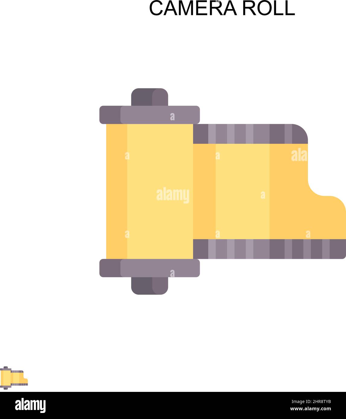 Camera roll Simple vector icon. Illustration symbol design template for ...