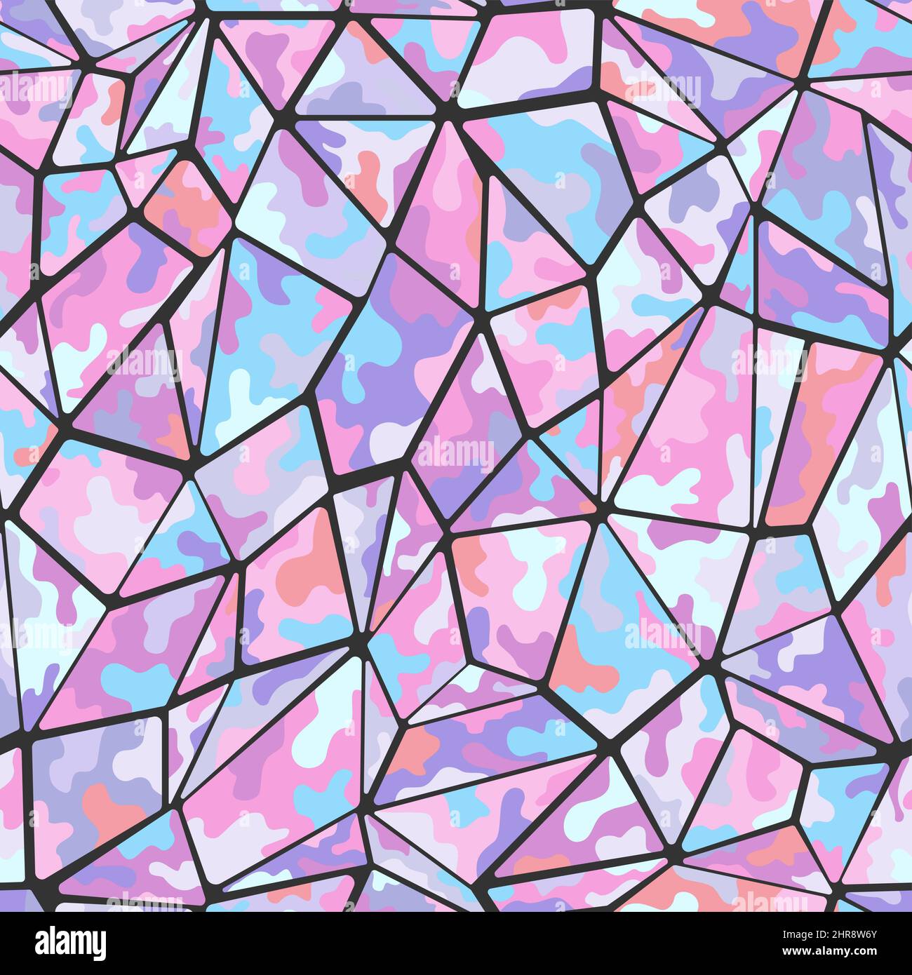 Seamless background of geometric shapes. Freehand illustration Stock ...