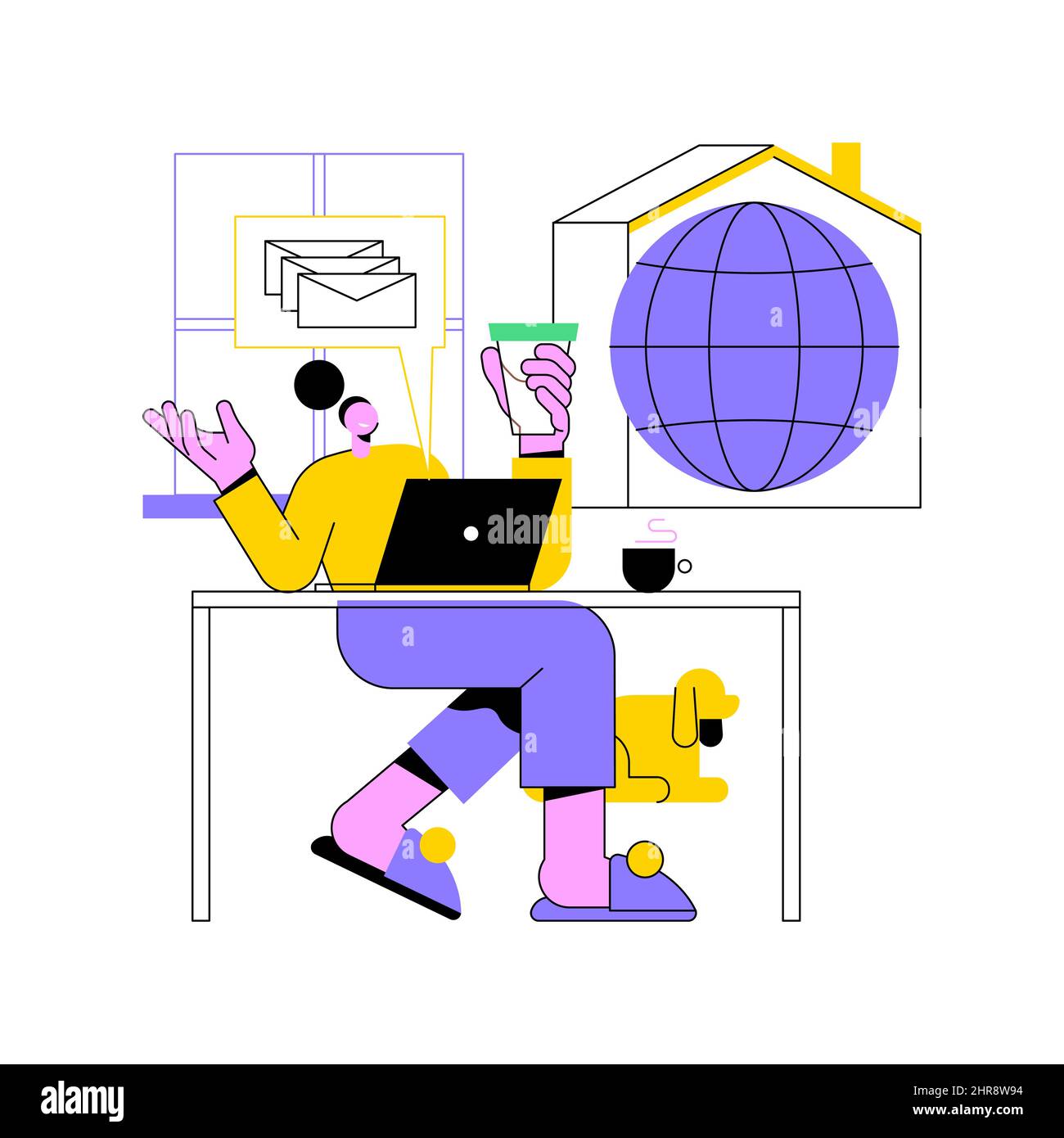 Self isolation abstract concept vector illustration. Coronavirus ...