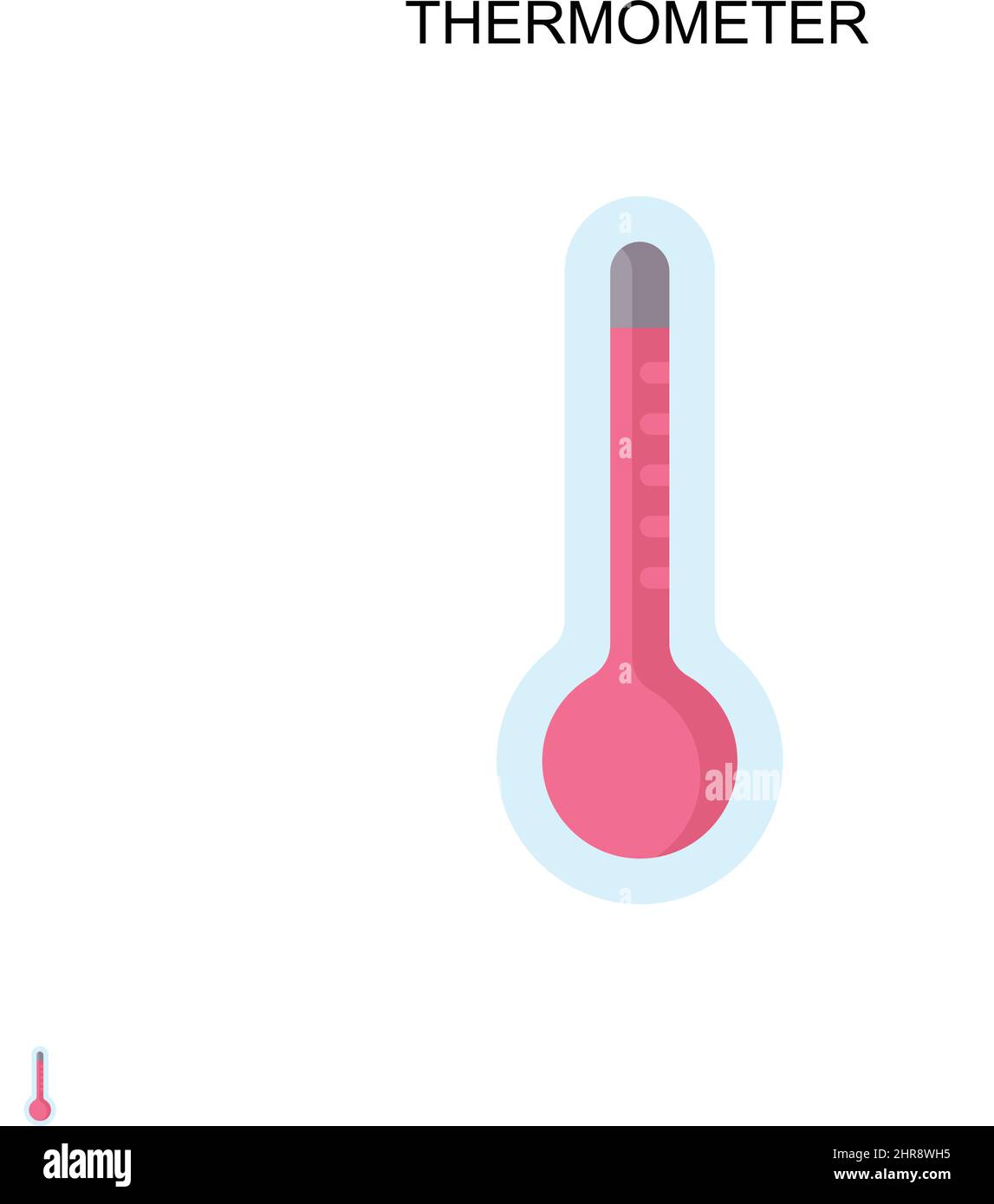 Thermometer Simple vector icon. Illustration symbol design template for ...