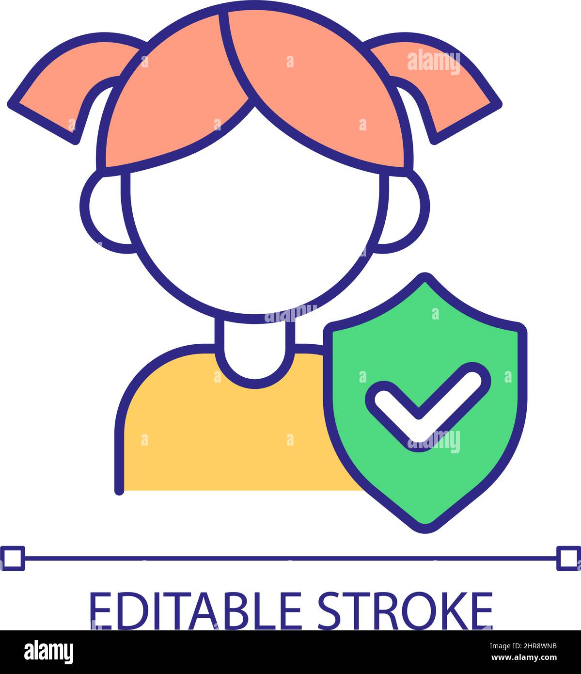 Children safety program RGB color icon Stock Vector Image & Art - Alamy