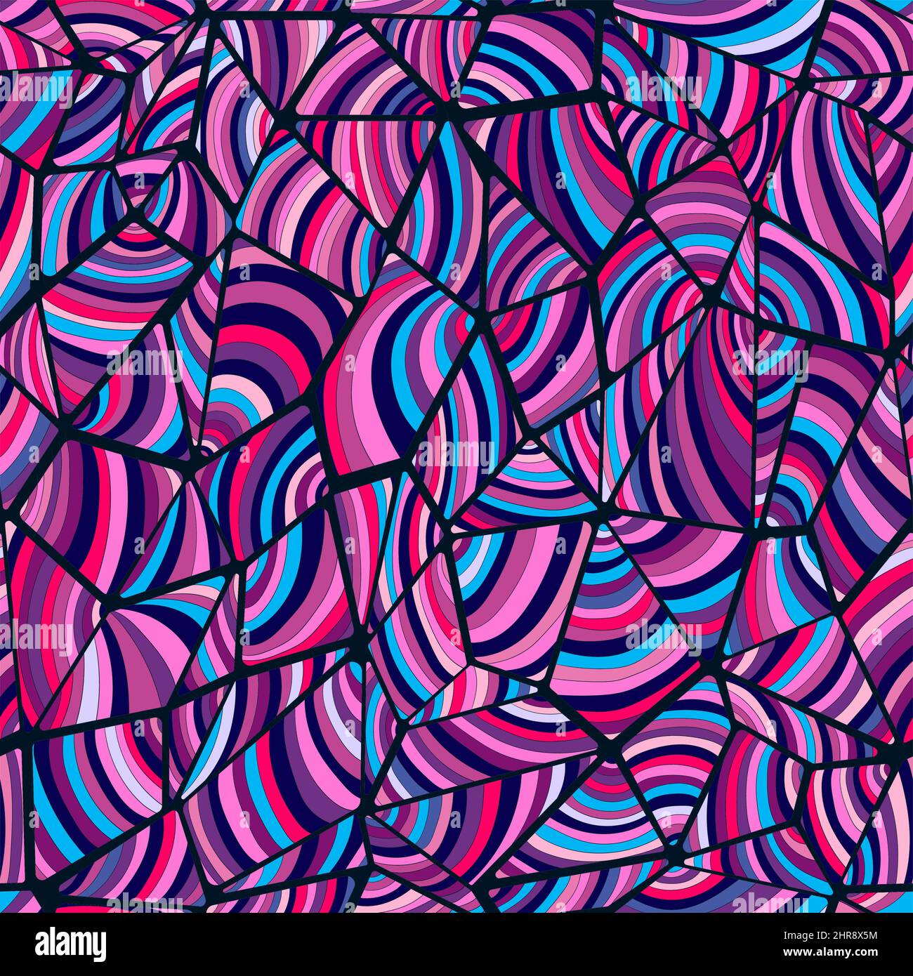 Seamless background of geometric shapes. Freehand illustration Stock ...