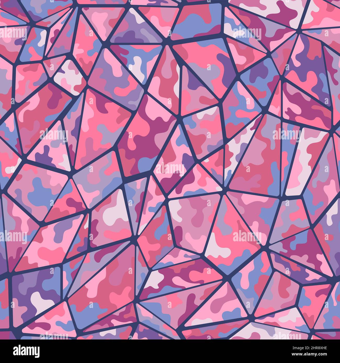 Seamless background of geometric shapes. Freehand illustration Stock ...