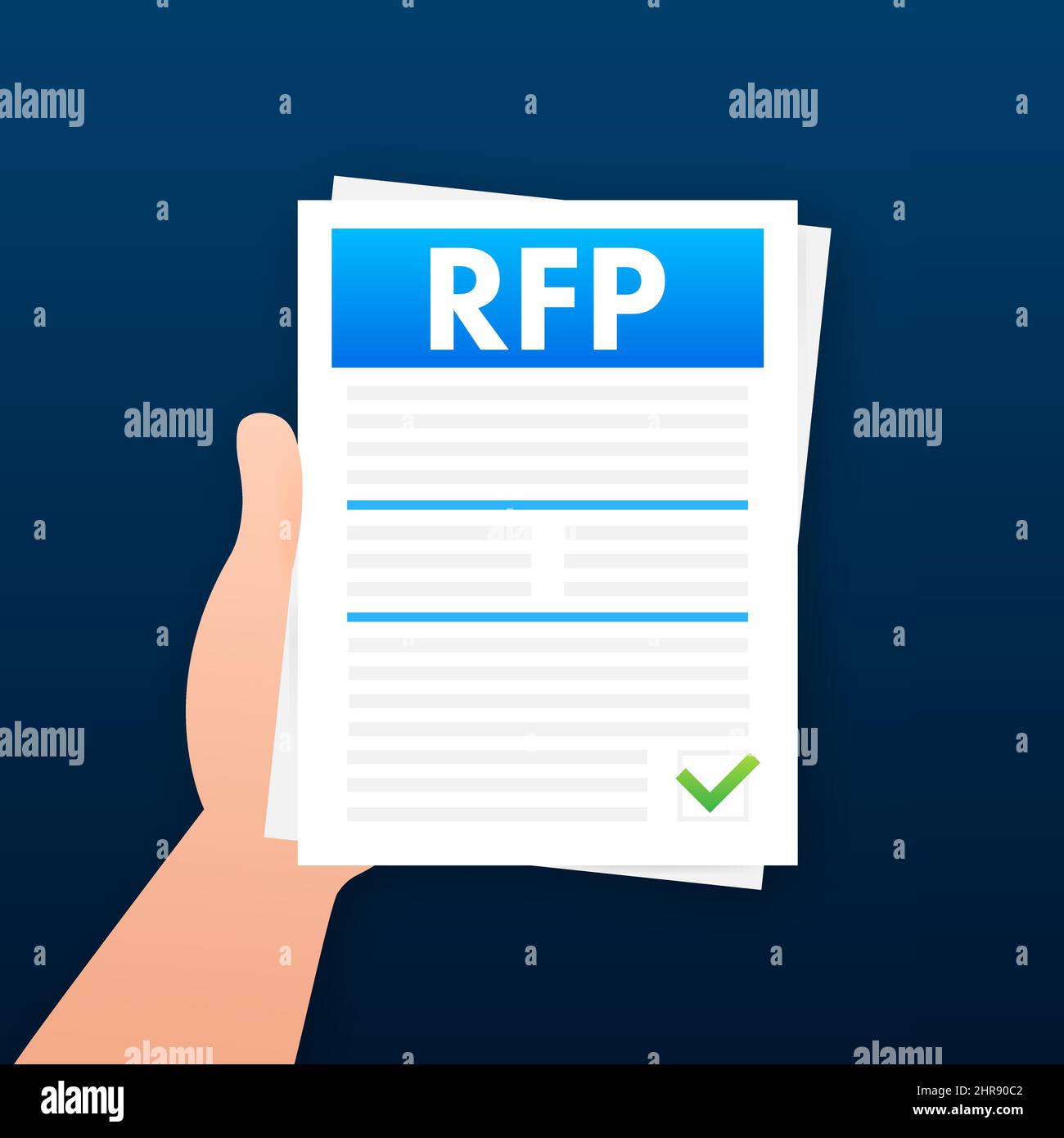 RFP request for proposal document. Vector stock illustration Stock ...