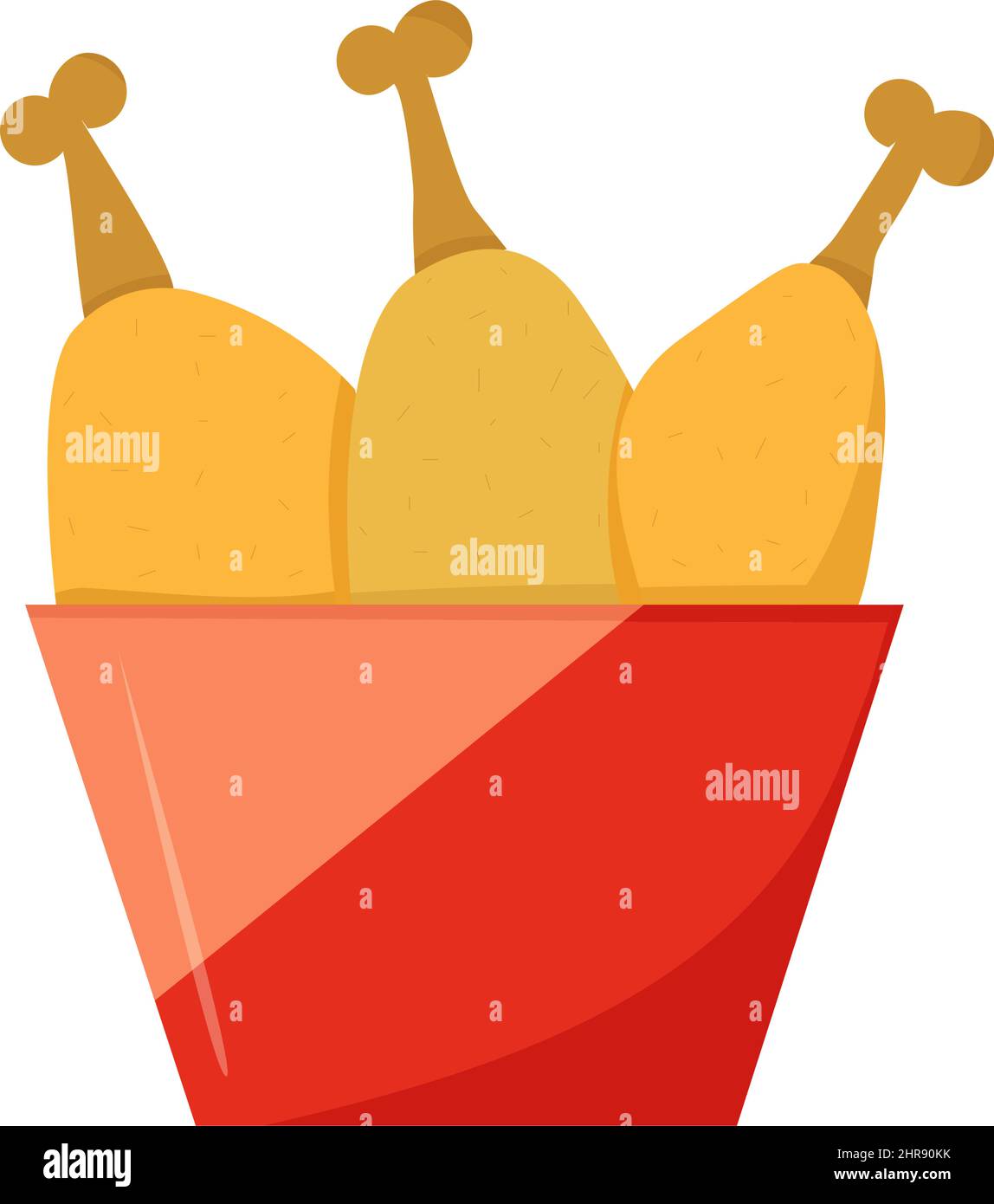 Chicken legs in a box isolated on white background Stock Vector Image ...