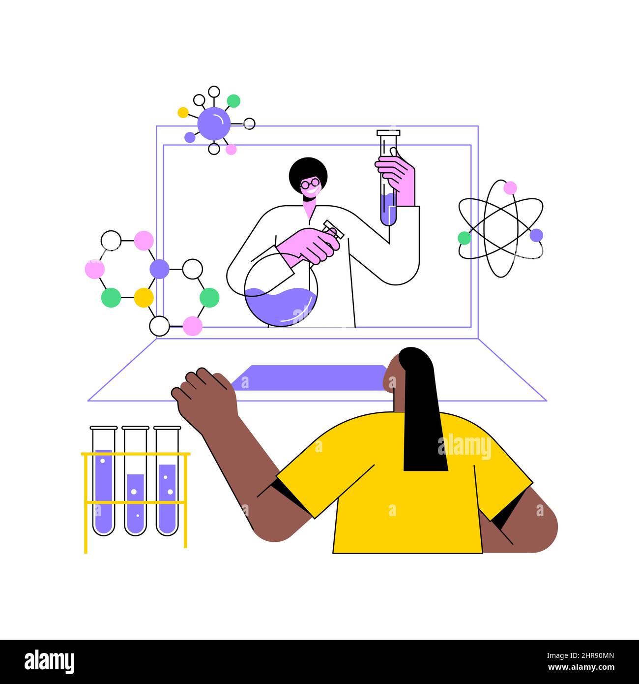 STEM activities abstract concept vector illustration. STEM during ...