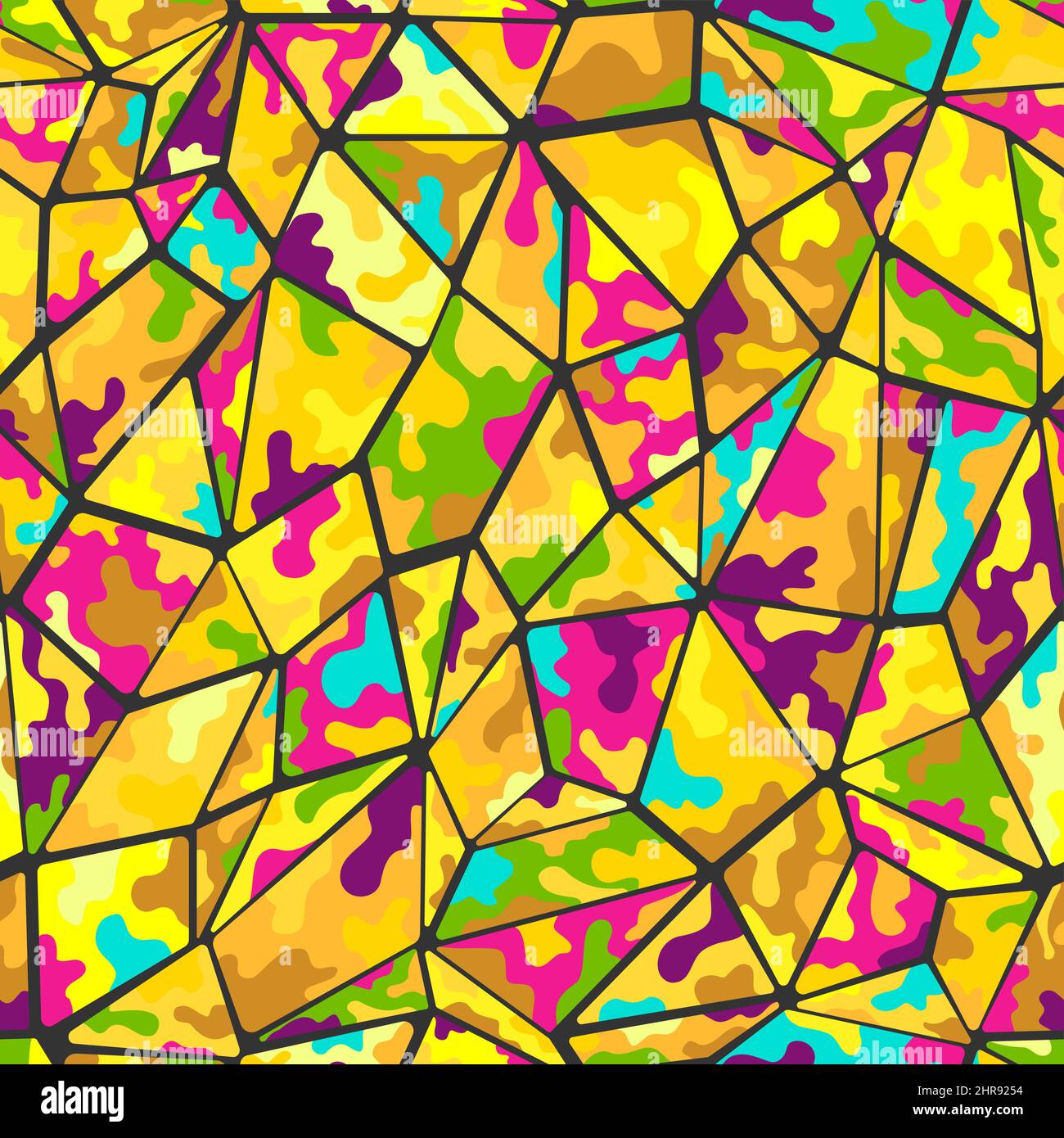 Seamless background of geometric shapes. Freehand illustration Stock ...