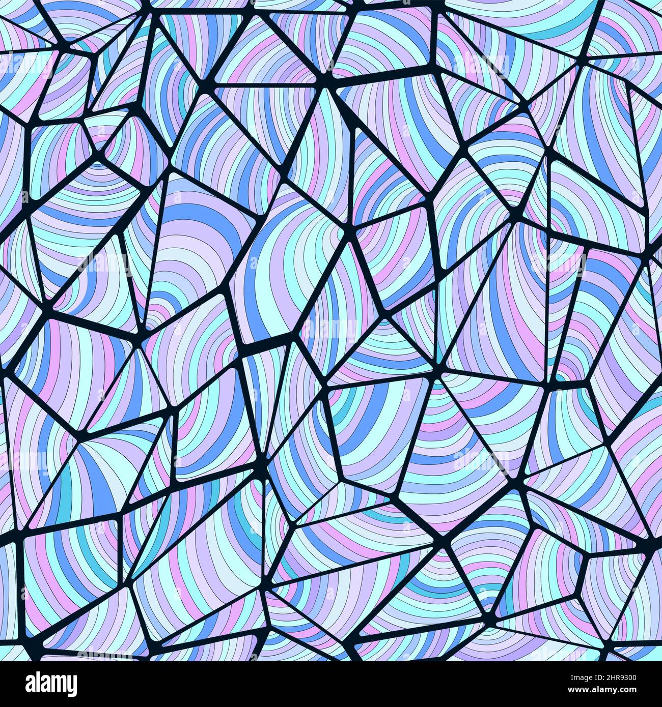 Seamless background of geometric shapes. Freehand illustration Stock ...