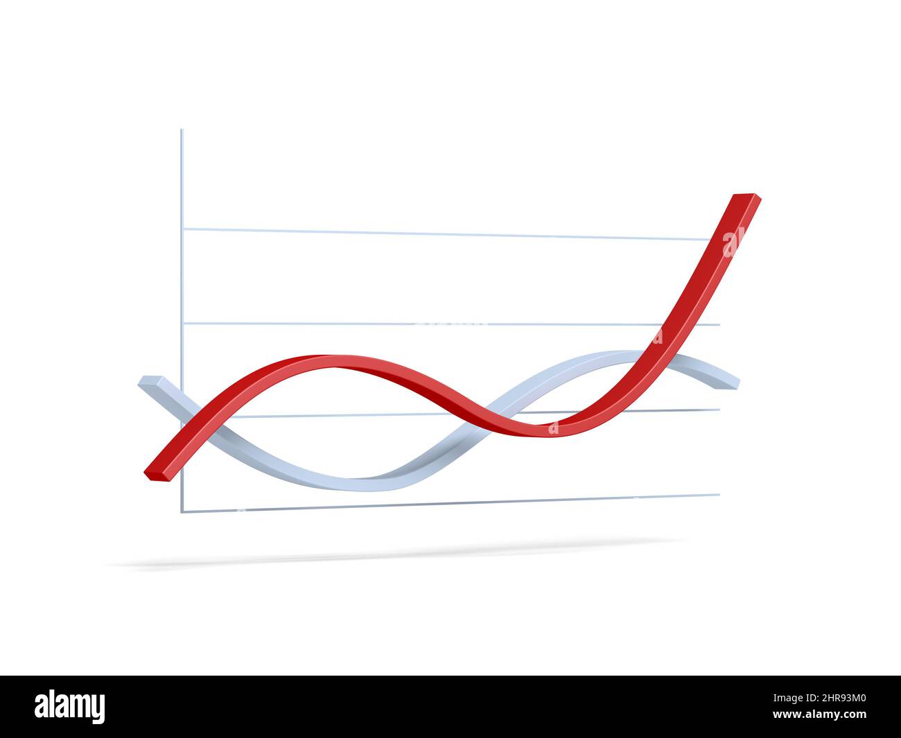 Chart isolated on white background. Financial chart. Profit. 3d ...