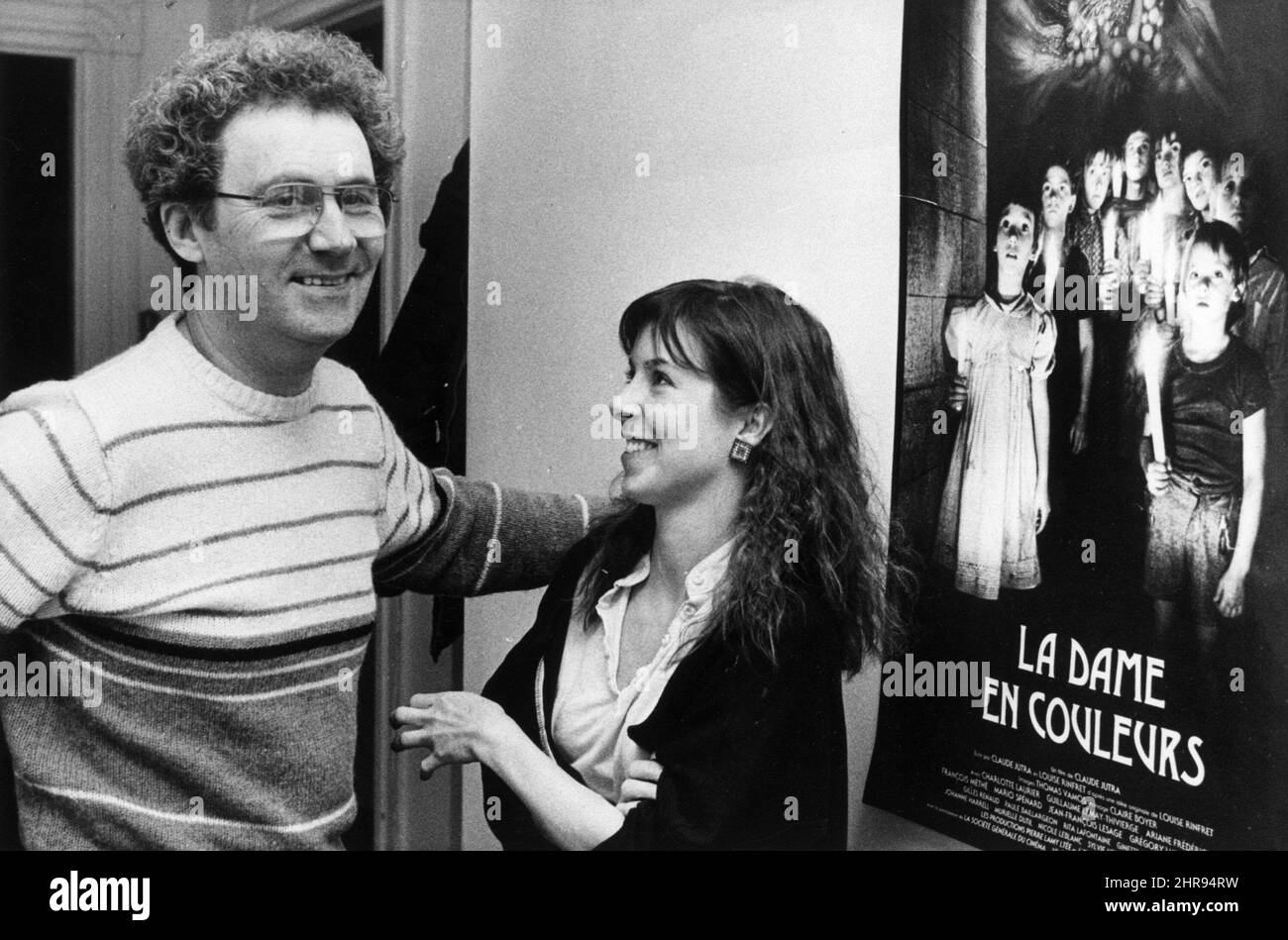 Director Claude Jutra and actress Louise Rinfret are shown in a 1985 ...