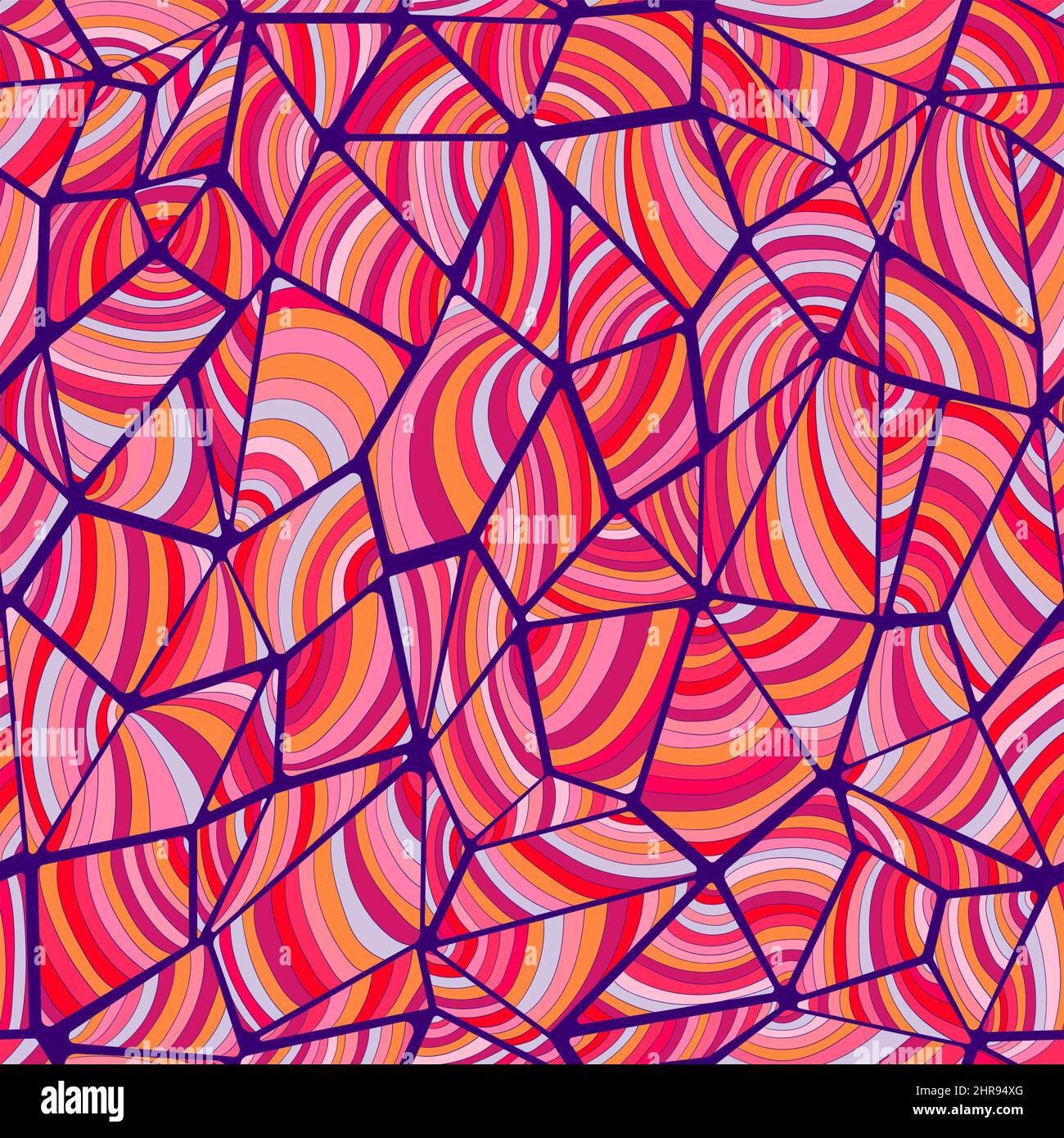 Seamless background of geometric shapes. Freehand illustration Stock ...