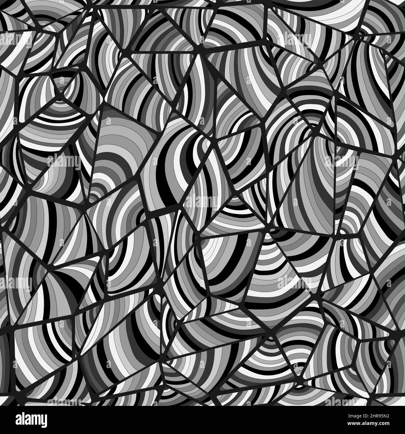 Seamless background of geometric shapes. Freehand illustration Stock ...