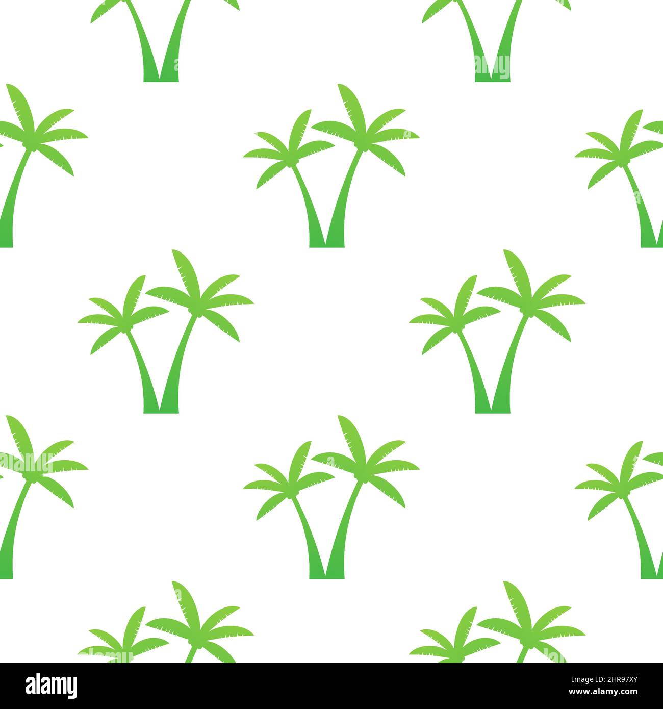 Palm trees pattern style on white background. Vector stock illustration ...