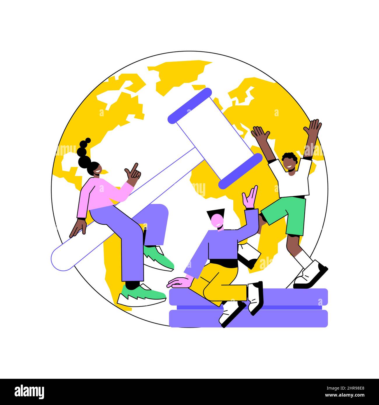 Youth rights abstract concept vector illustration. Youth liberation ...