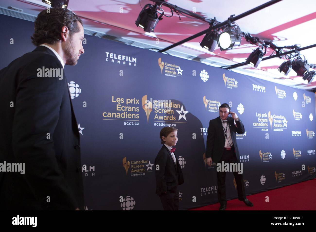 Jacob Tremblay, centre, arrives on the red carpet at the 2016 Canadian ...