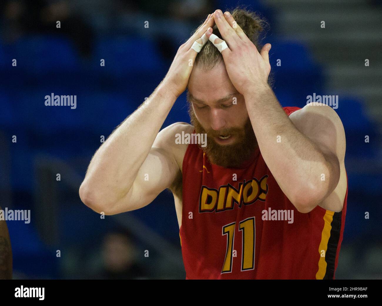 Calgary Dinos' Matt Letkeman reacts after losing to the Carleton Ravens ...