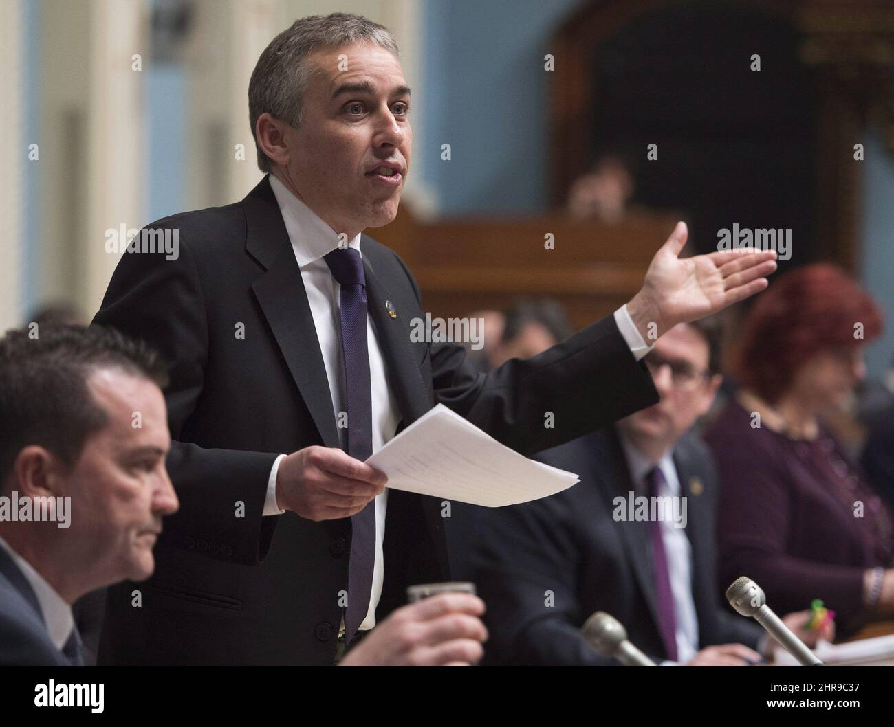 Quebec Opposition finance critic Nicolas Marceau questions the ...