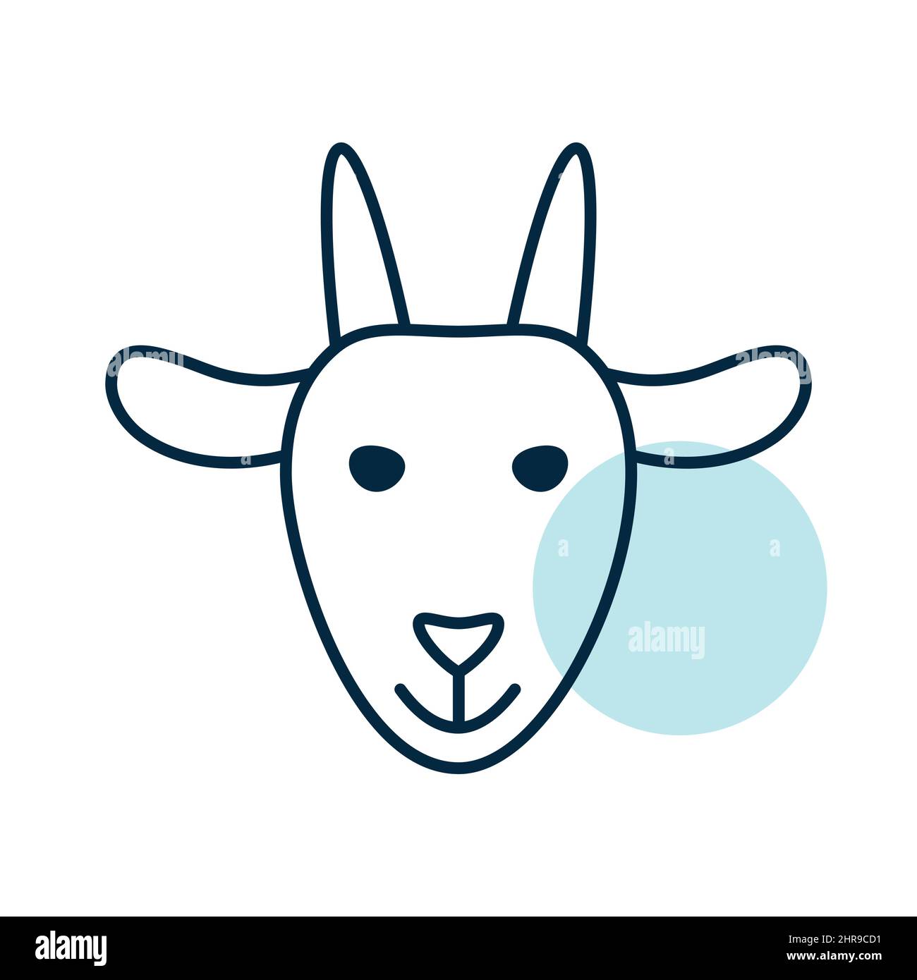 Goat isolated icon. Farm animal vector illustration. Agriculture sign ...