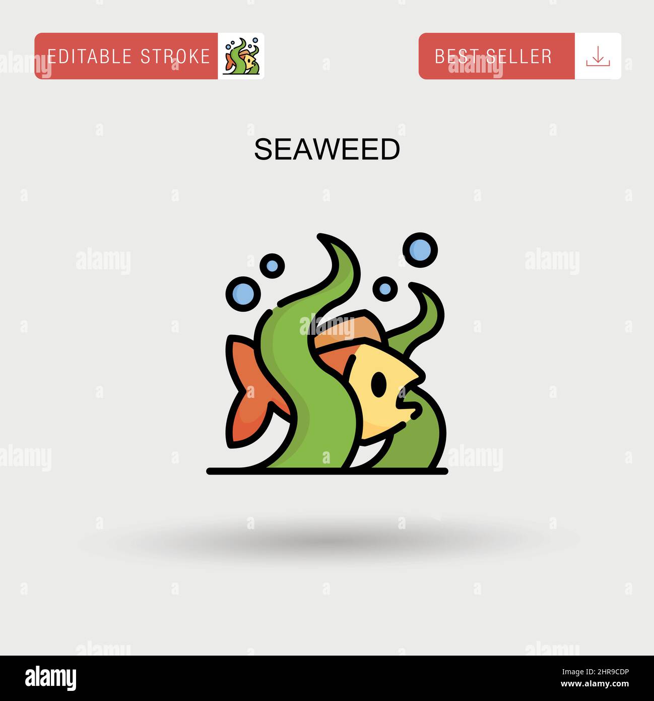 Seaweed Simple vector icon Stock Vector Image & Art - Alamy