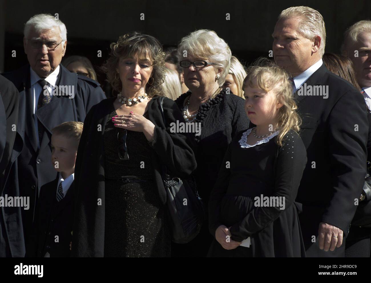 Son Doug Ford Jr., left to right, wife Renata Ford, mother Diane Ford ...