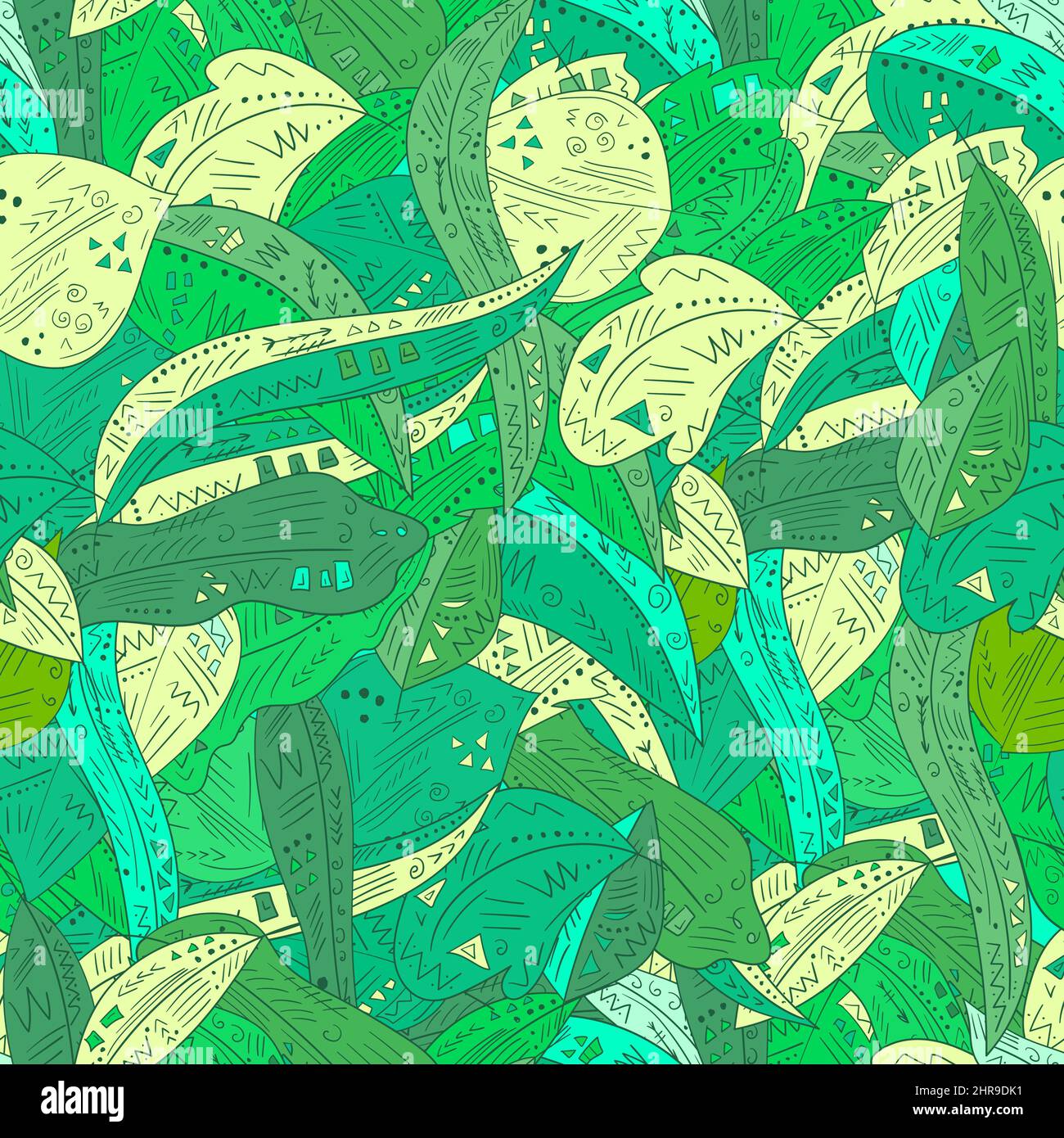 Seamless background with geometric leaves. Nature pattern Stock Vector ...